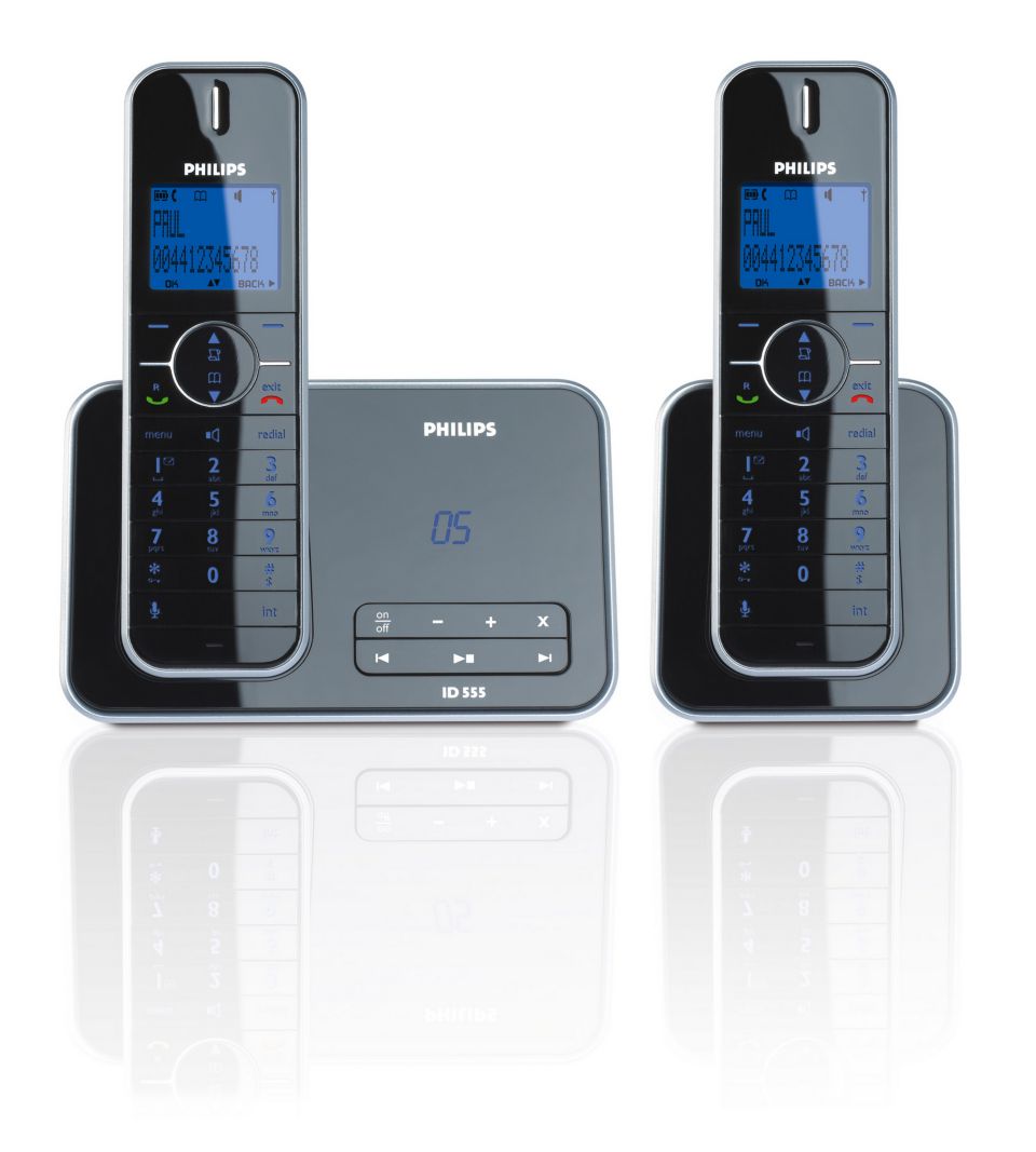 Design collection Téléphone sans fil avec répondeur ID5552B/38 | Philips