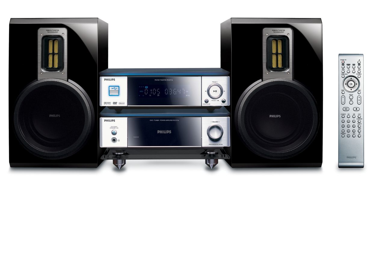 Miniwieża hi-fi z odtwarzaniem DVD MCD716/12 | Philips