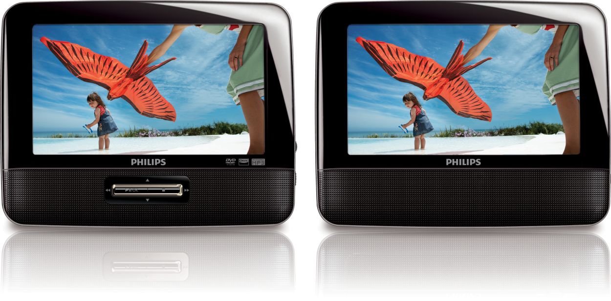 Tragbarer DVD-Player mit 2 Bildschirmen PD7022/12 | Philips