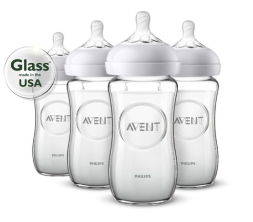 Natural glass baby bottle SCF703/47 | Avent