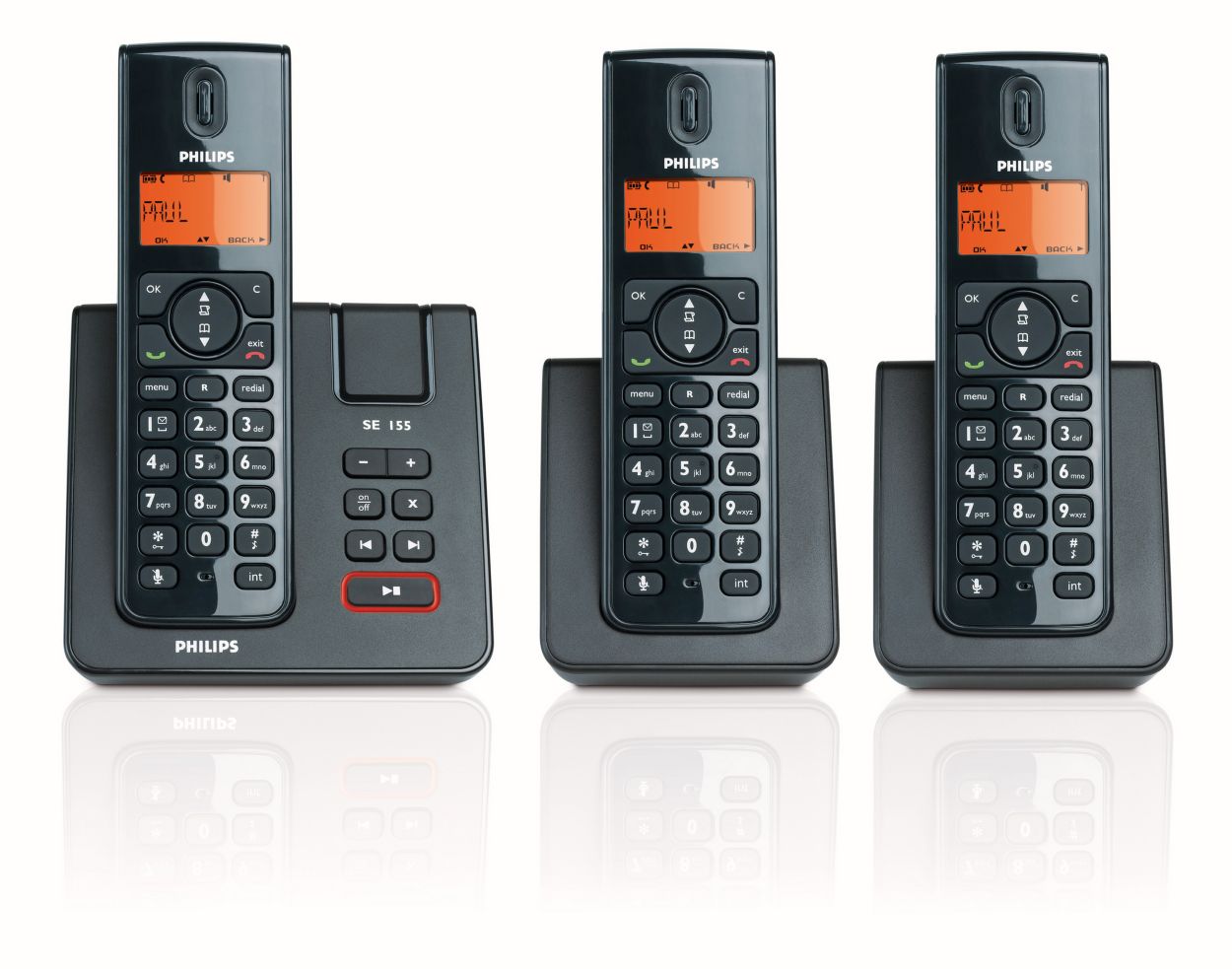 Schnurloses Telefon mit Anrufbeantworter SE1553B/38 | Philips
