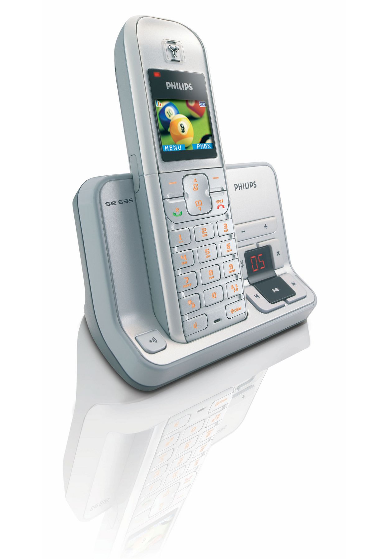 Telefonsvarer for trådløs telefon SE6351S/21 | Philips