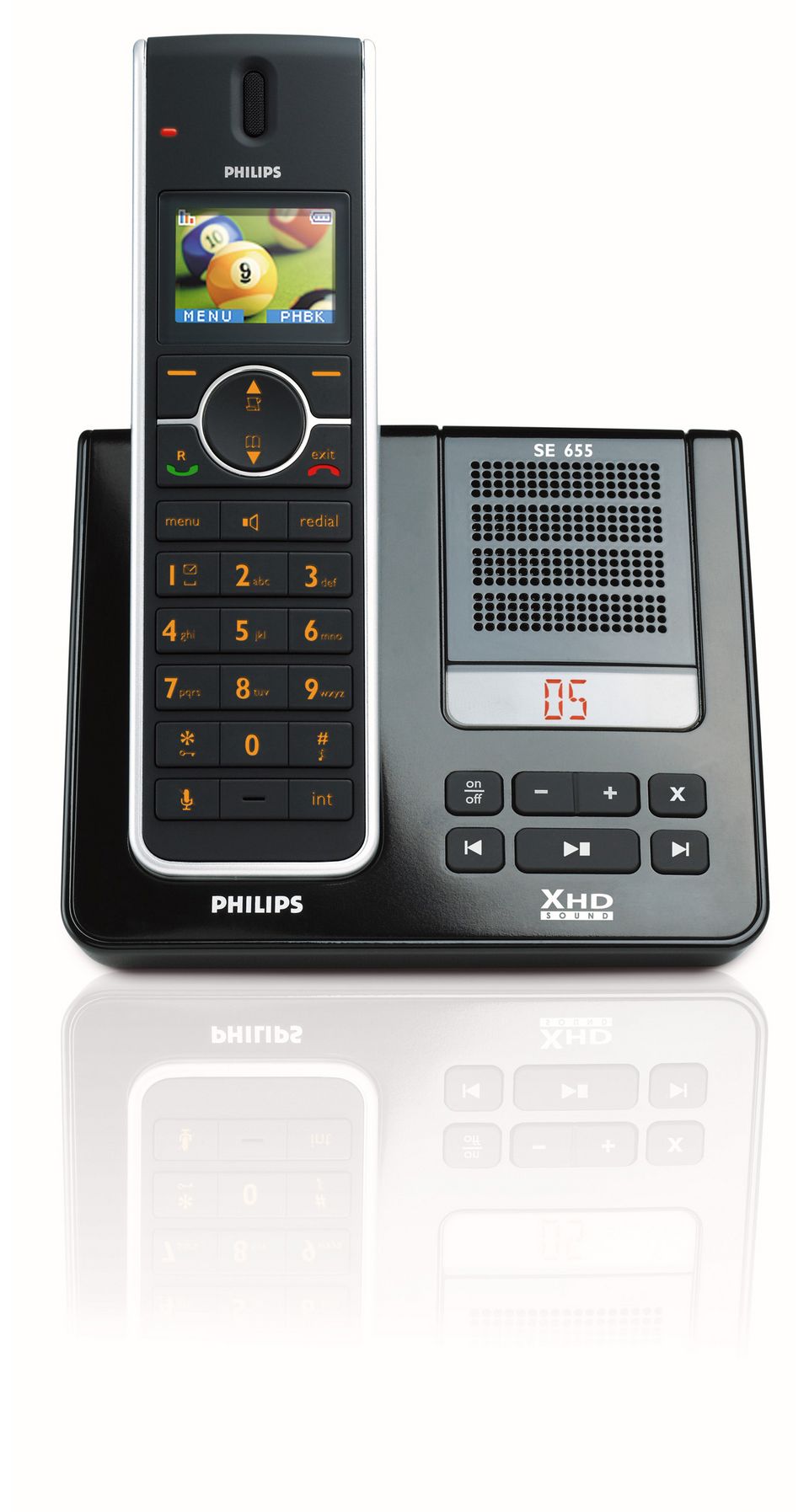 Perfect sound Cordless phone with answering machine SE6551B/37 | Philips