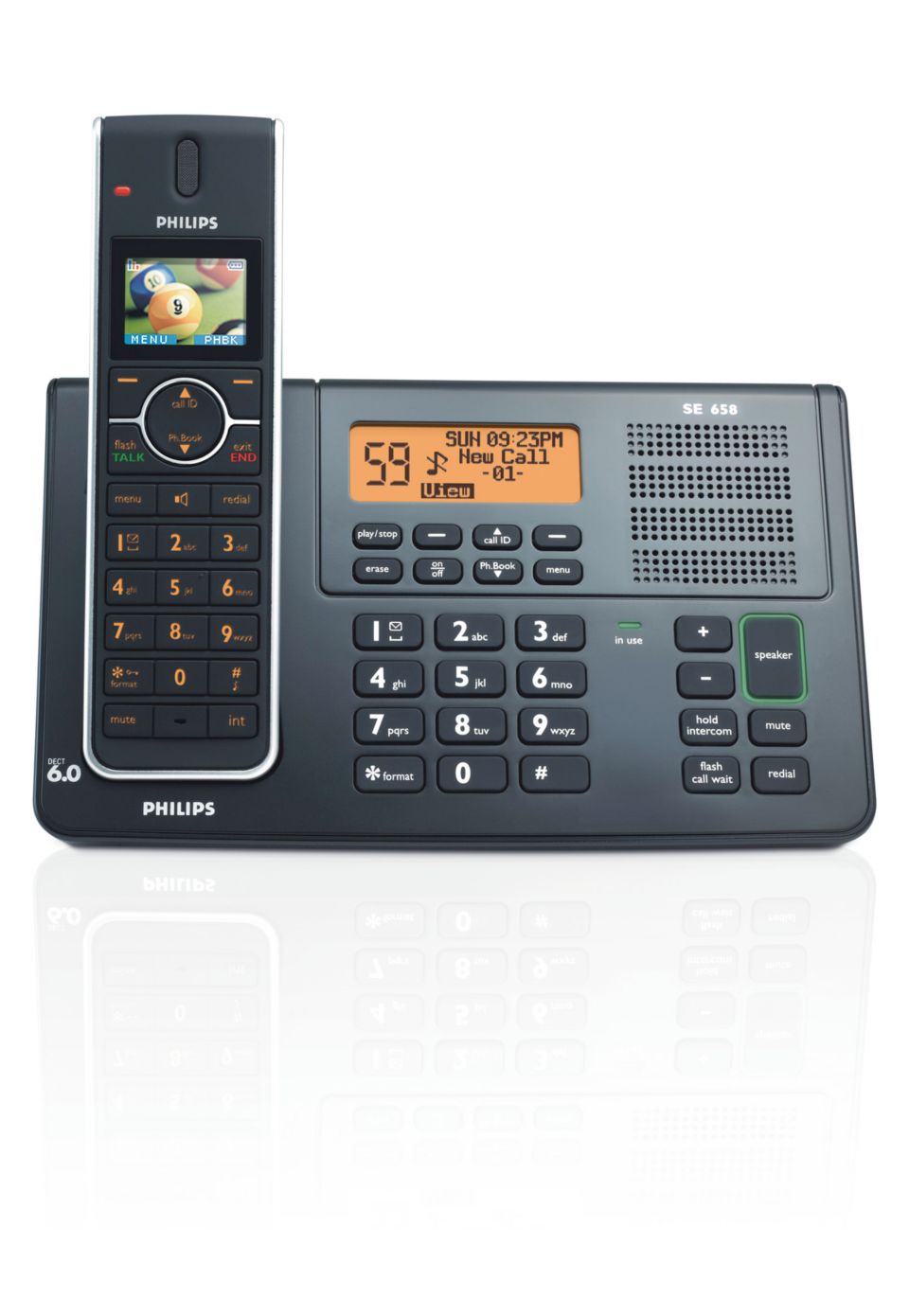 Cordless phone answer machine SE6581B/17 | Philips