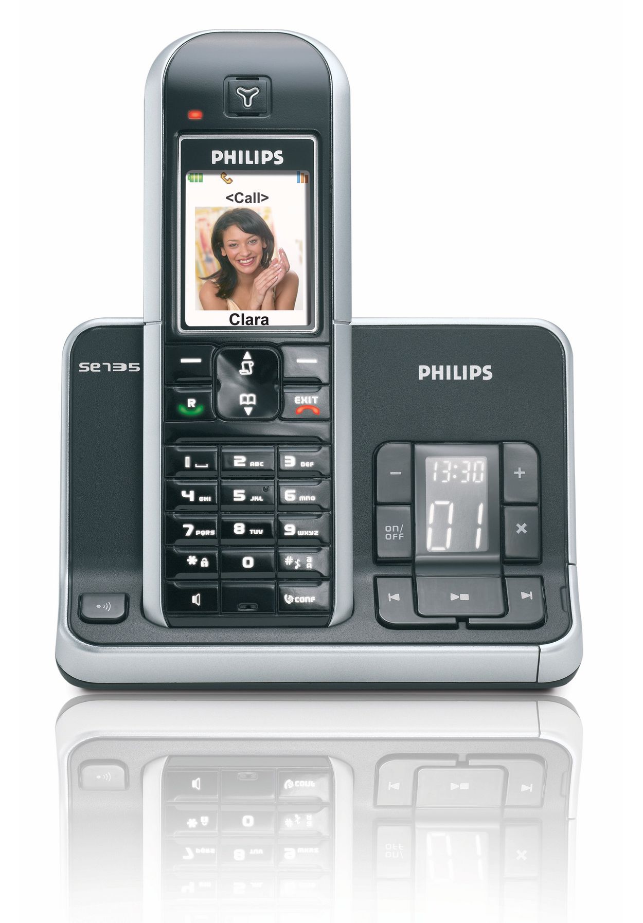 Schnurlostelefon mit Anrufbeantworter SE7351B/31 | Philips