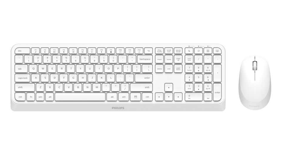 Wireless keyboard-mouse combo SPT6307W/05 | Philips
