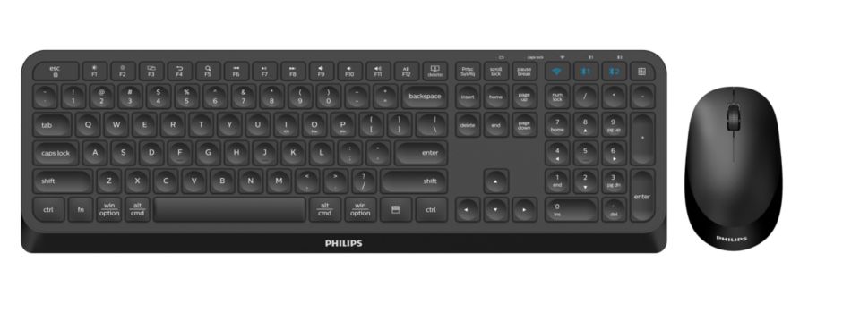 Wireless keyboard-mouse combo SPT6407B/00 | Philips