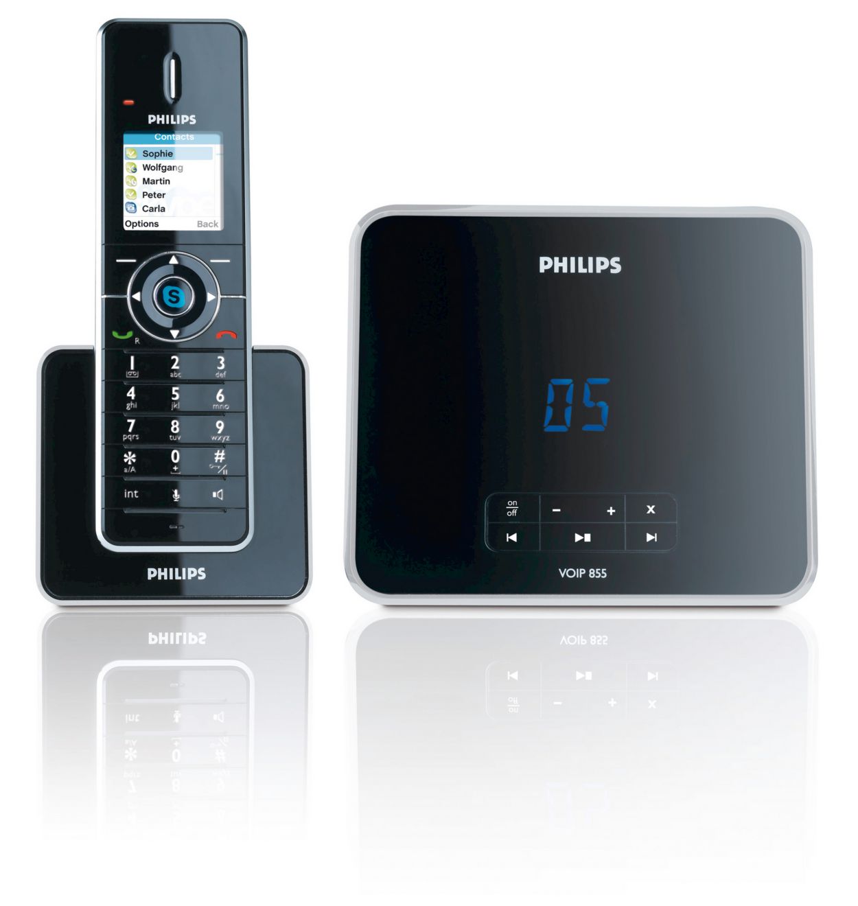 Design collection Téléphone fixe sans fil avec répondeur VOIP8551B/26 ...