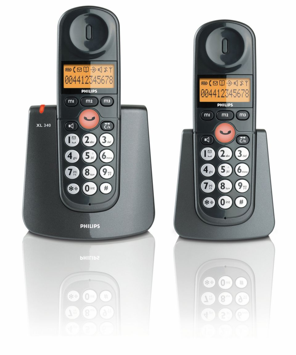XL Cordless telephone XL3402B/37 | Philips