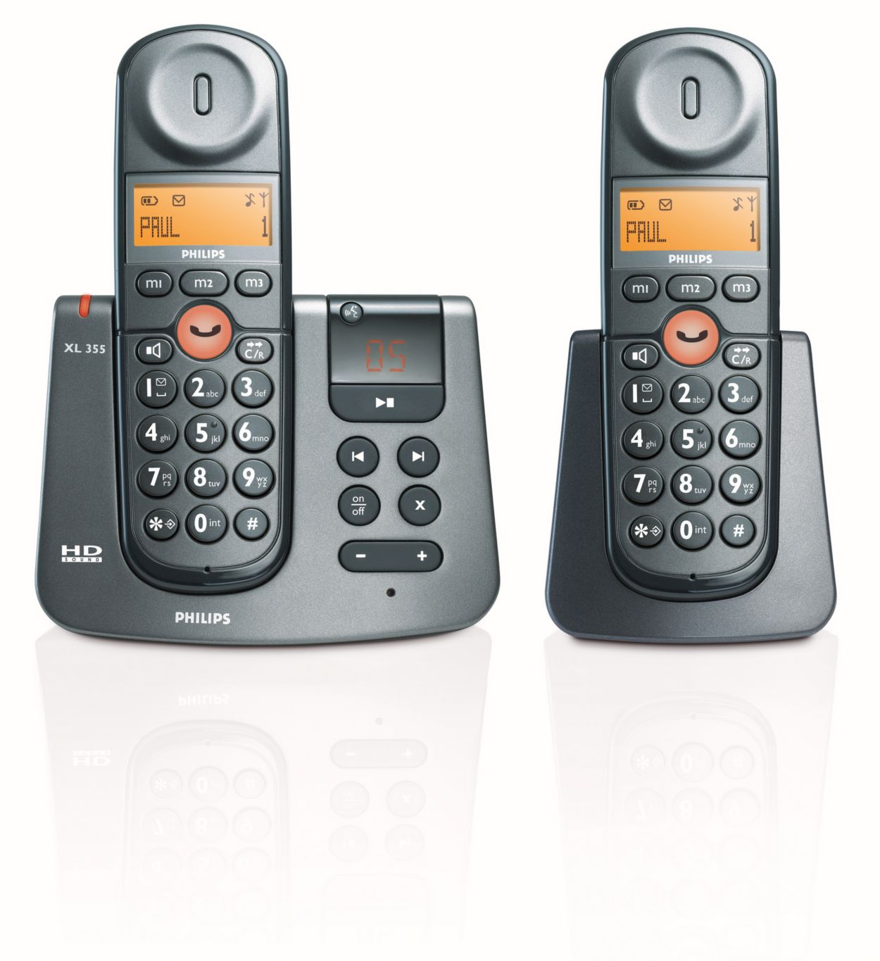 XL Schnurloses Telefon mit Anrufbeantworter XL3552B/38 | Philips