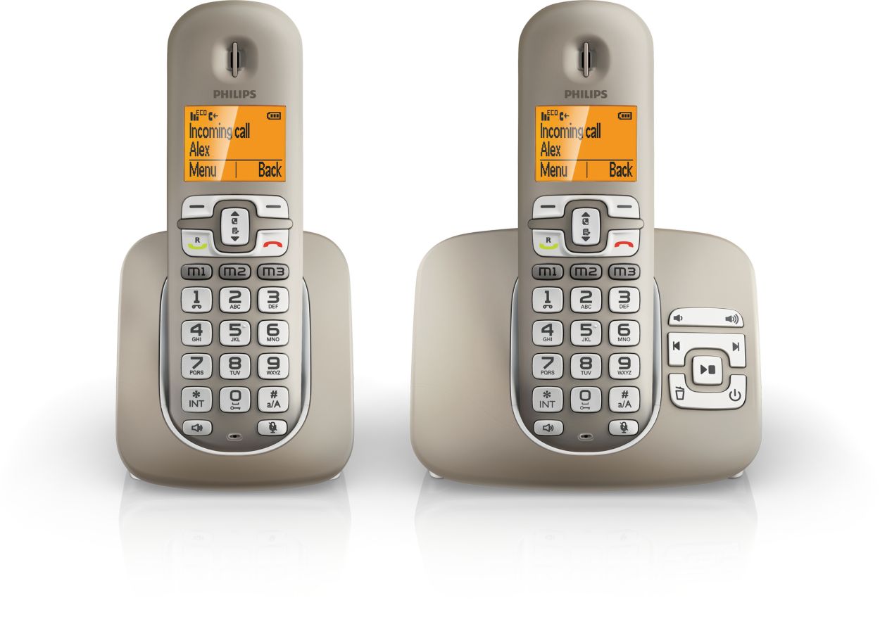 SoClear Schnurloses Telefon mit Anrufbeantworter XL3952S/05 | Philips