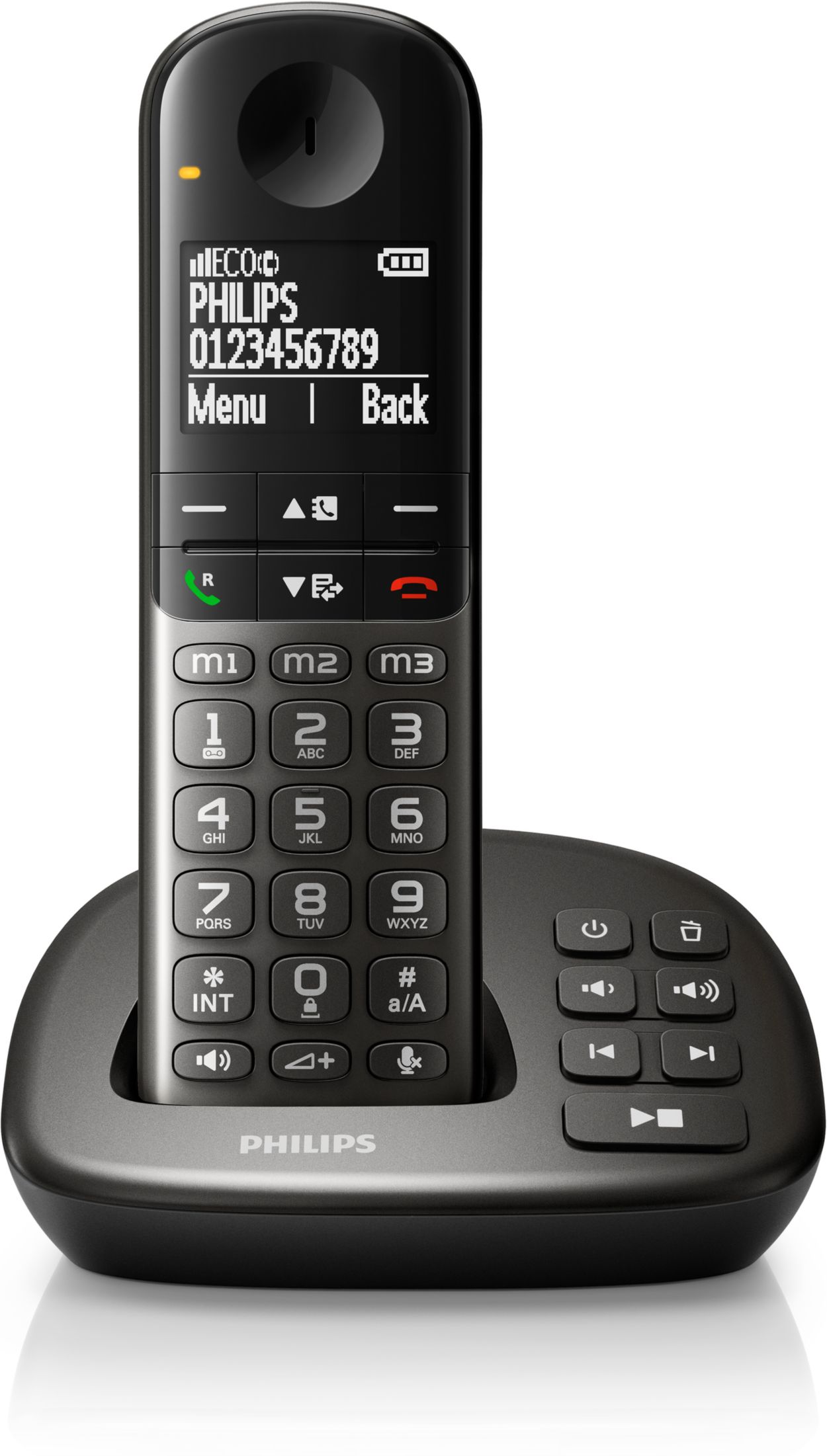Téléphone fixe sans fil avec répondeur XL4951DS/38 | Philips