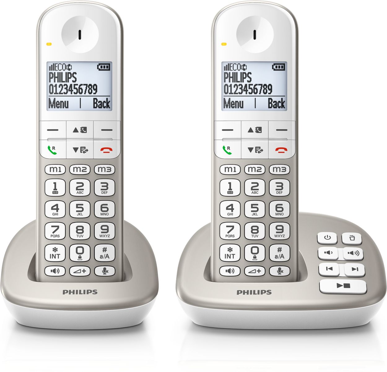 Draadloze telefoon met antwoordapparaat XL4952S/38 | Philips