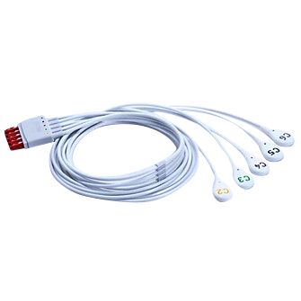 5 lead Shielded Chest Snap (IEC) Lead Set | Philips