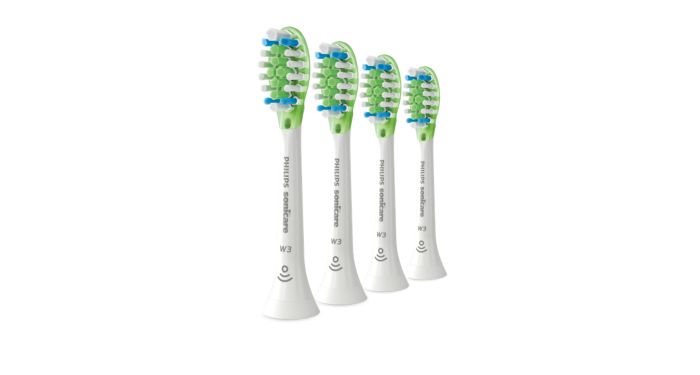 W3 Premium White Interchangeable sonic toothbrush heads HX9064/17 ...