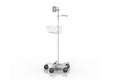 Light duty roll stand: adjustable height and adjustable tilt.