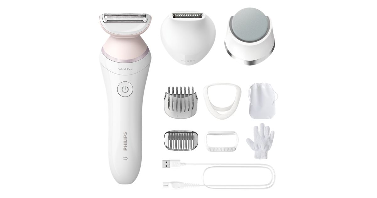 Lady Shaver Series 8000 Cordless shaver with Wet and Dry use BRL176/00 ...