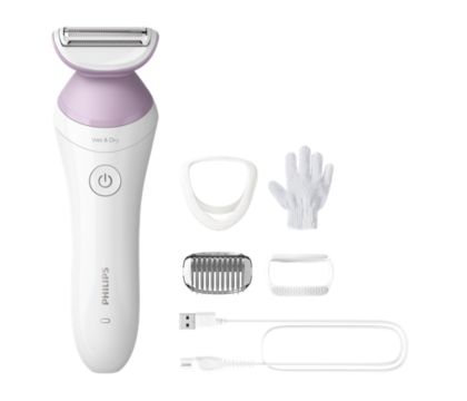 Lady Shaver Series 6000 Cordless shaver with Wet and Dry use BRL136/00 ...