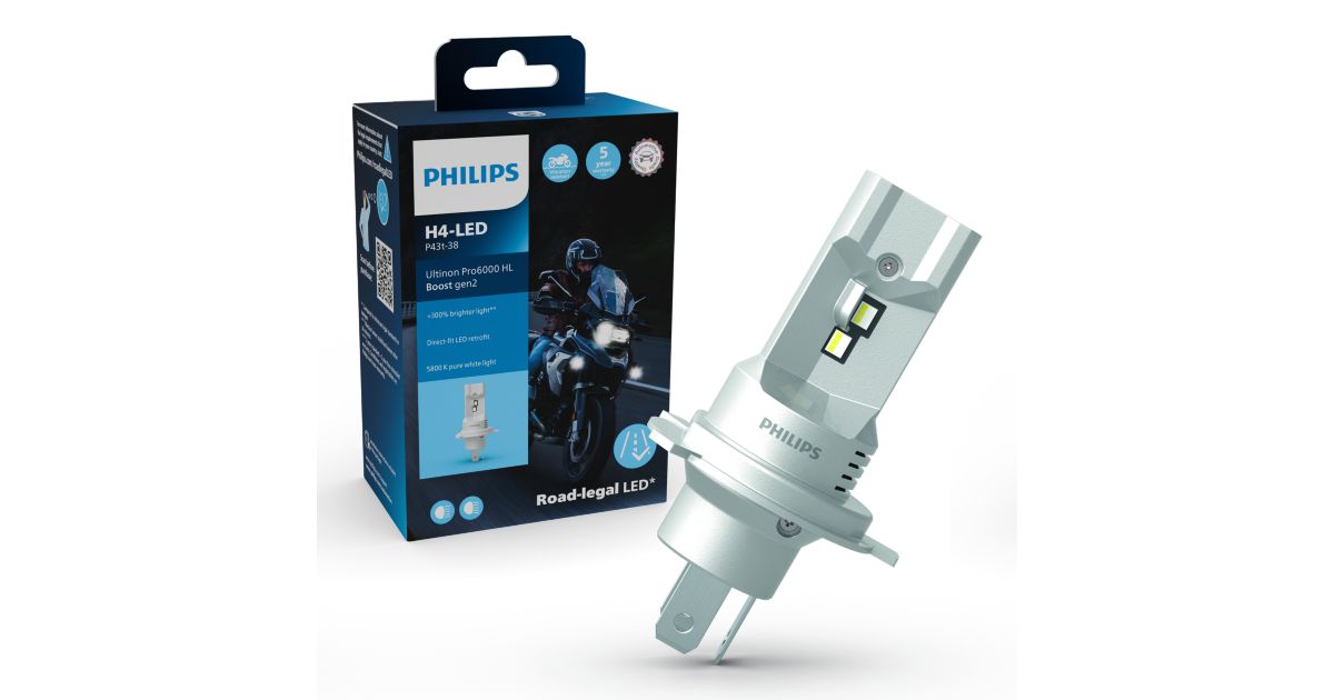 Ultinon Pro6000 Boost HL Motorcycle lights LUM11342U60B2X1/10 | Philips