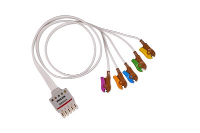 5-lead SPU ECG lead set, chest, AAMI | ECG accessories | Philips
