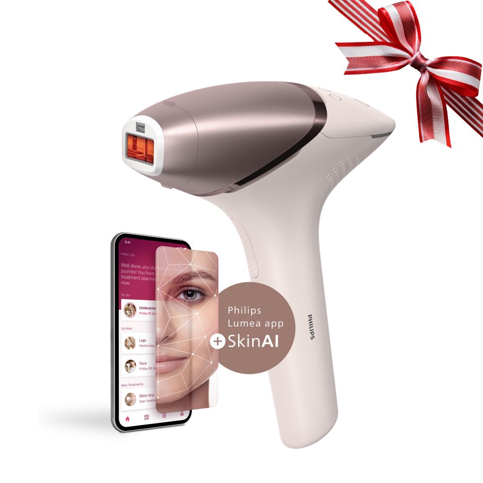 Philips Lumea IPL 9900 Series IPL hair removal device with SenseIQ for ...
