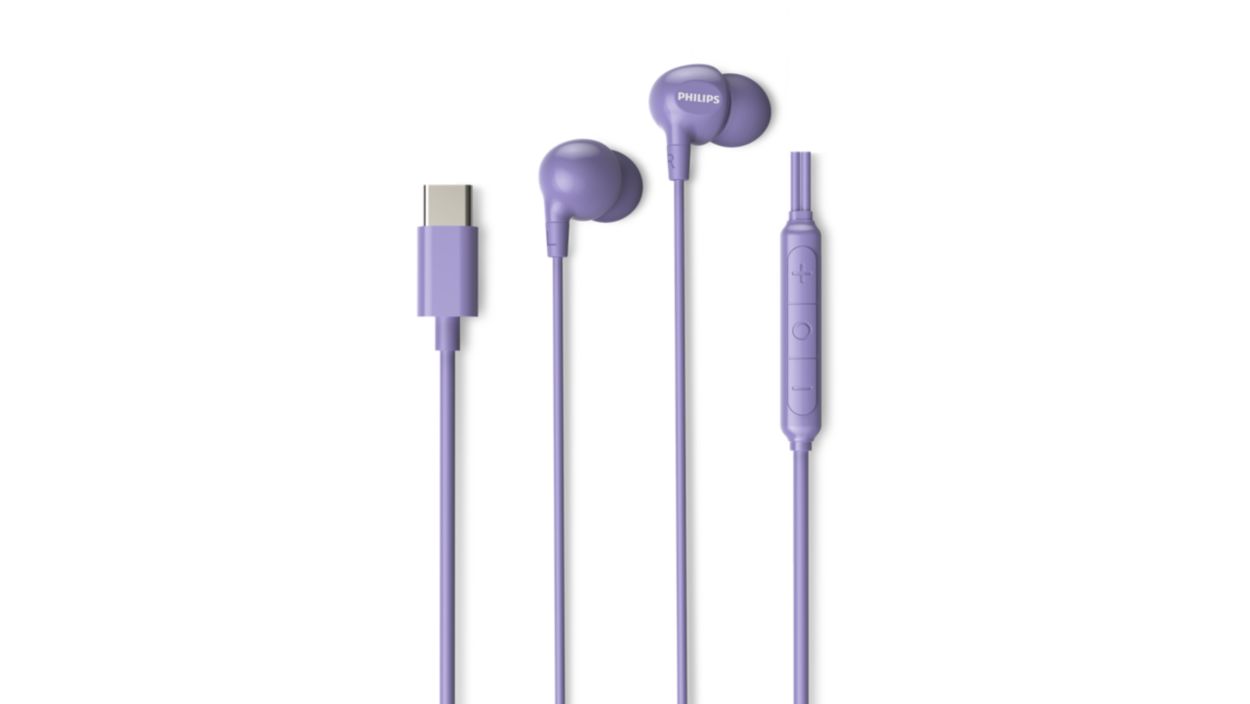 In-ear headphones with mic TAE2100PP/97 | Philips