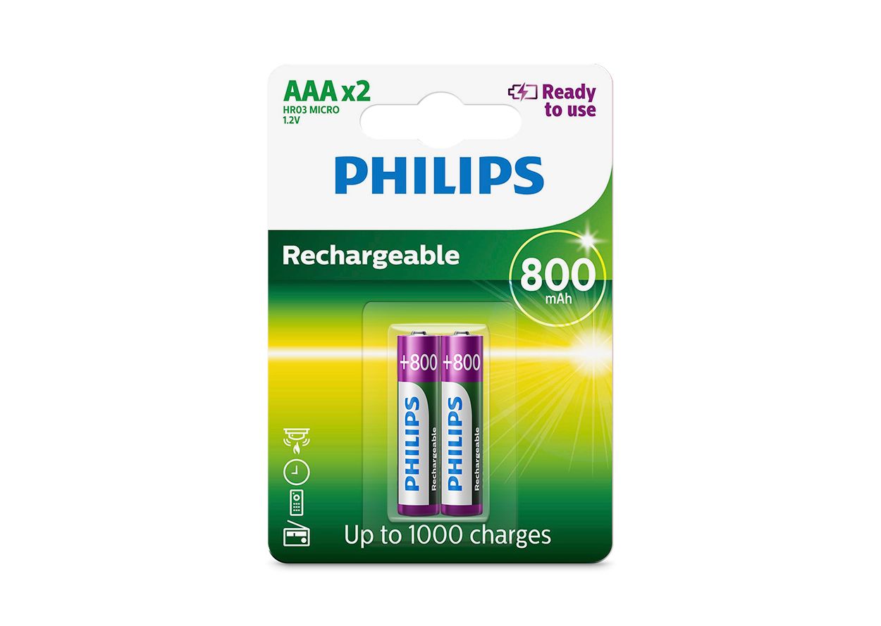 Philips rechargeable batteries aaa store