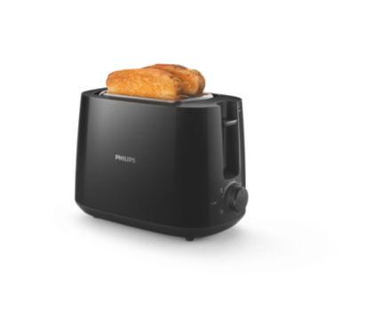 Daily Collection Toaster - 2 slice, wide slot, Black HD2581/91 | Philips